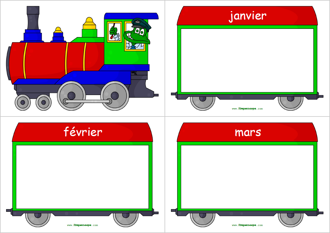 French birthday train display (downloadable product) – Linguascope
