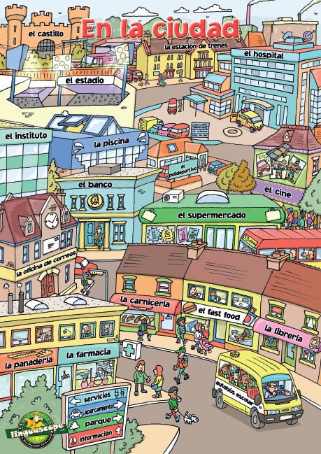 "En la ciudad" Poster (downloadable product) – Linguascope